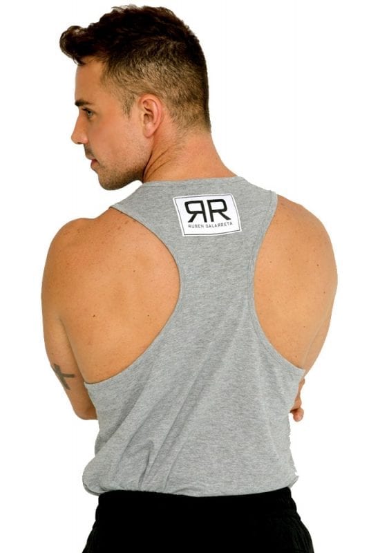 DEEP ARMHOLE GRAY TANK TOP - SHOP ONLINE MENSWEAR